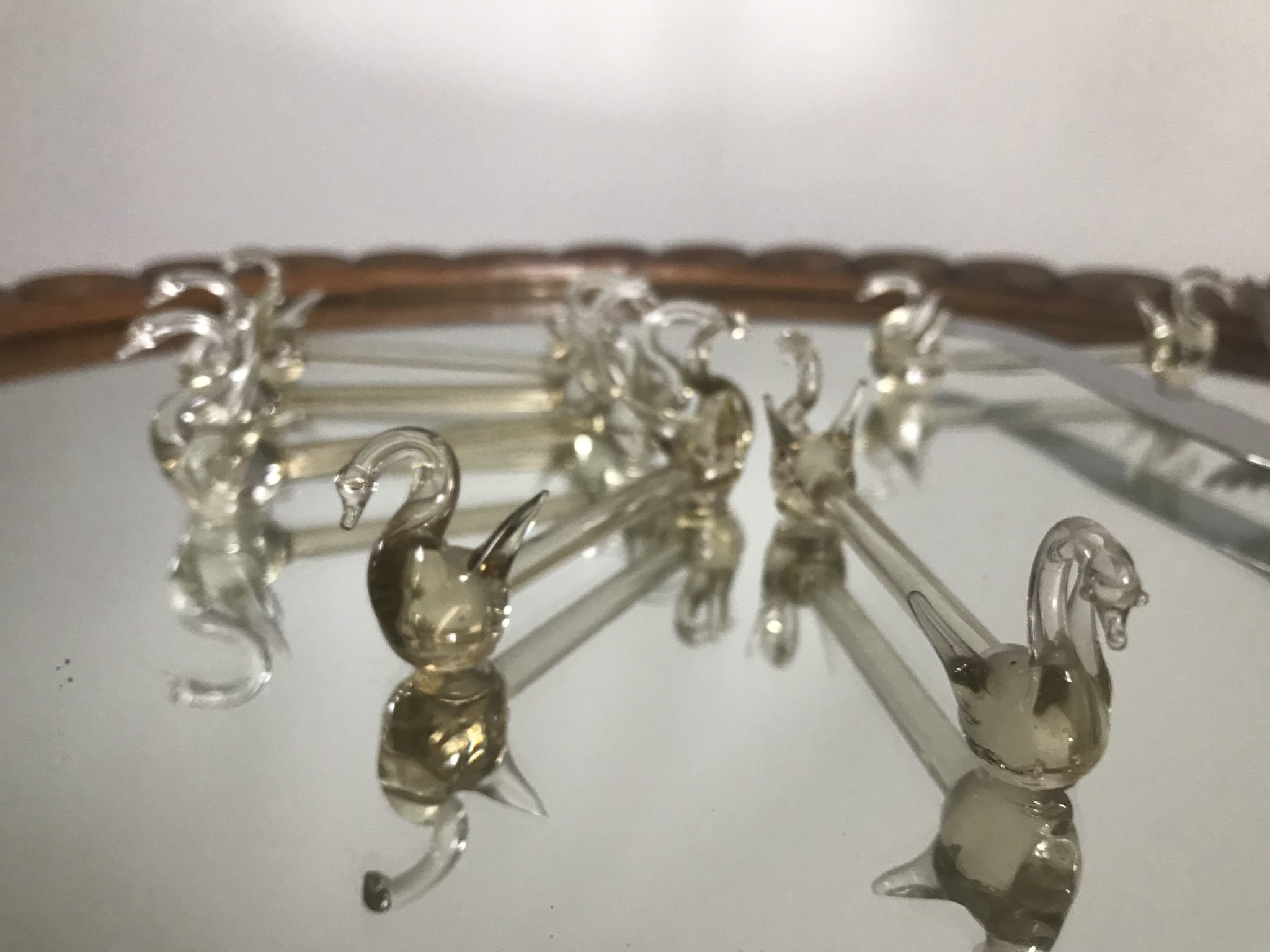 Set De 6 Repose-couteaux Aux Formes De Cygnes En Verre
