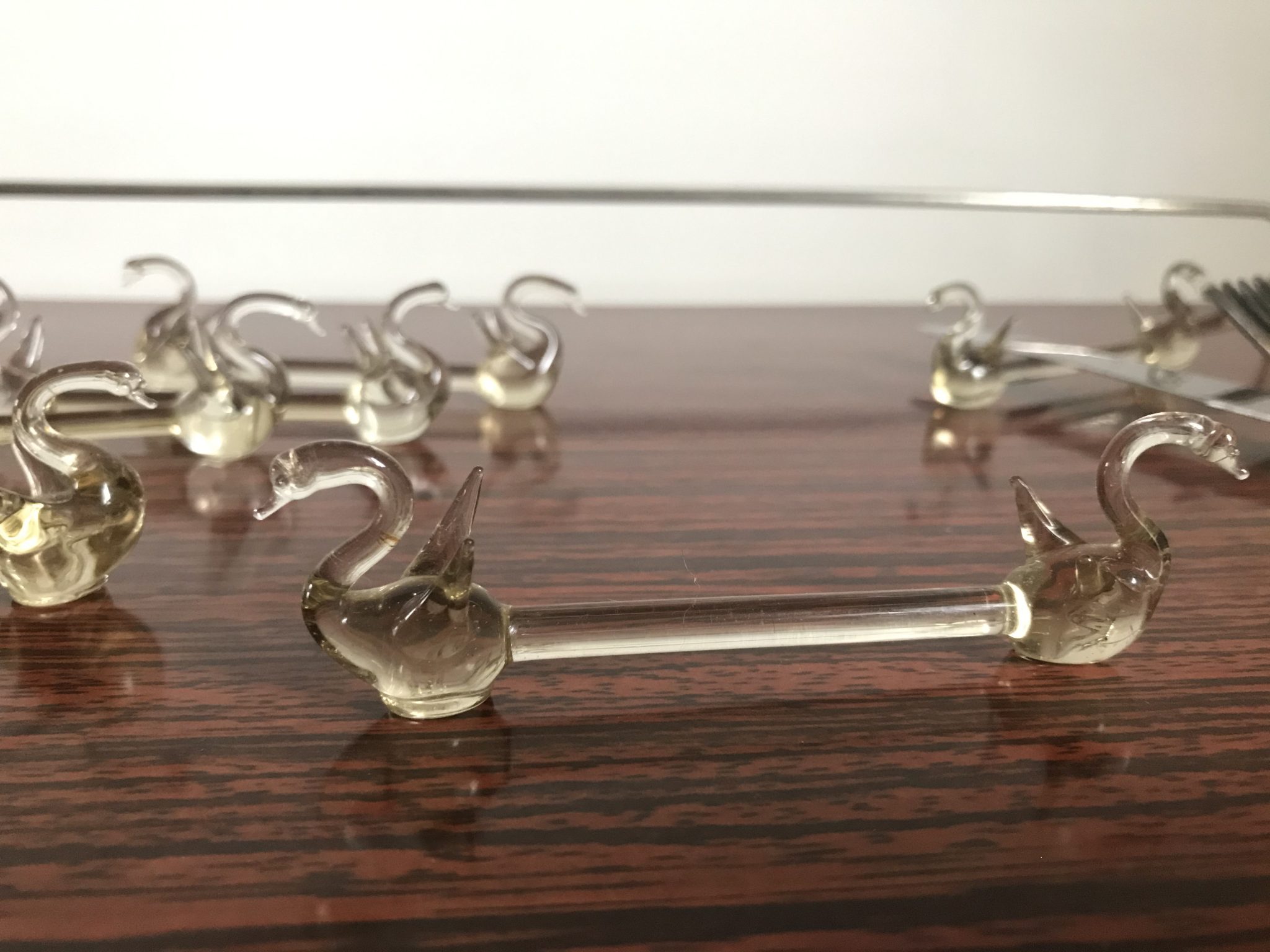 Set De 6 Repose-couteaux Aux Formes De Cygnes En Verre