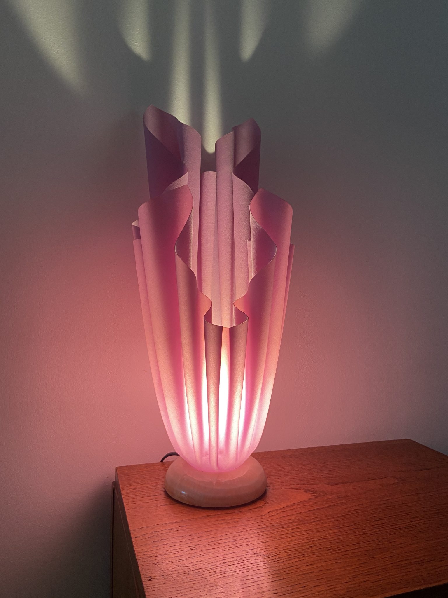 Grande LAMPE COROLLE VINTAGE Violette Style GEORGIA JACOB