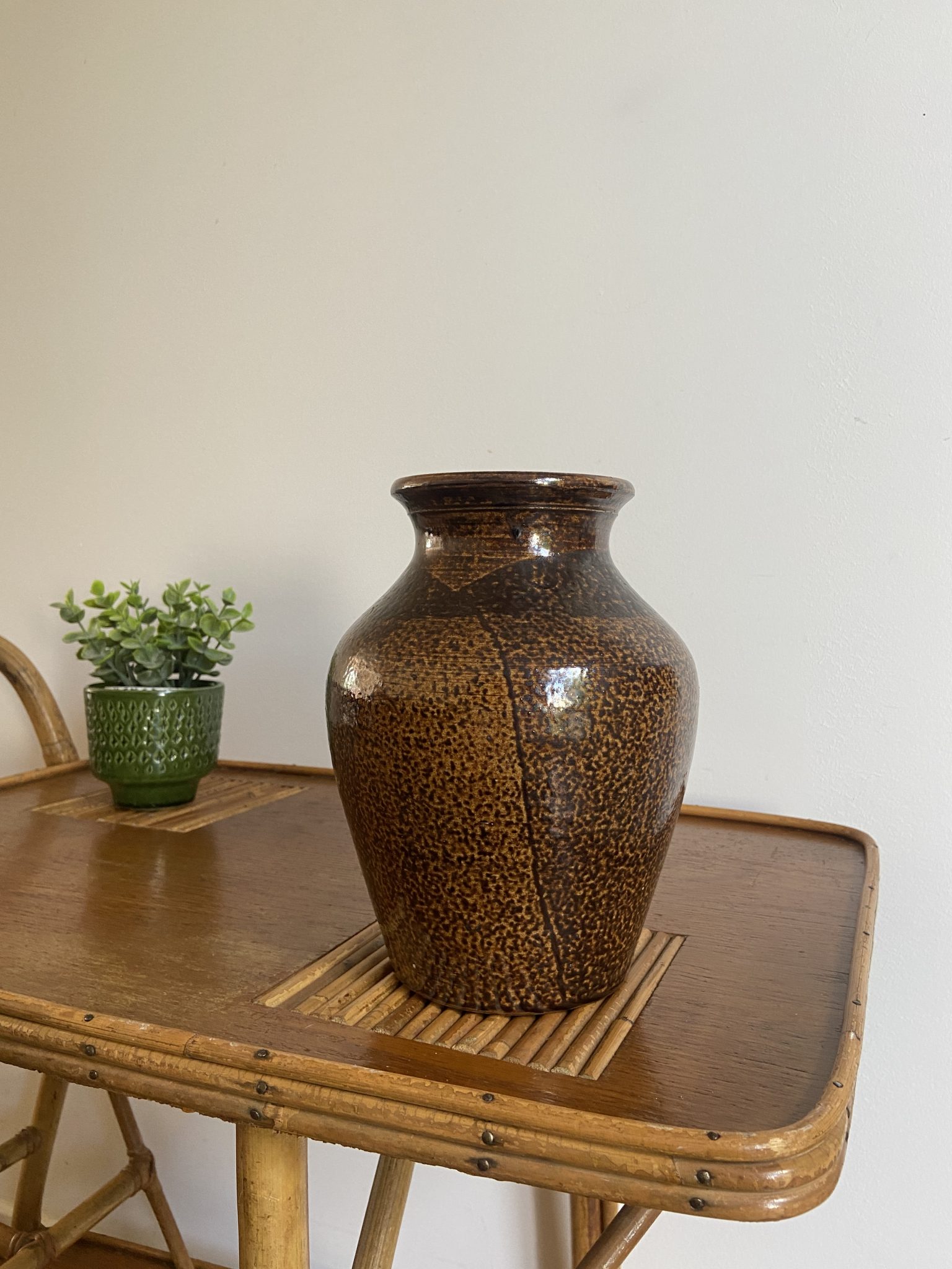 Potiche En Grès De La Borne Signée Jean Talbot Circa 1960