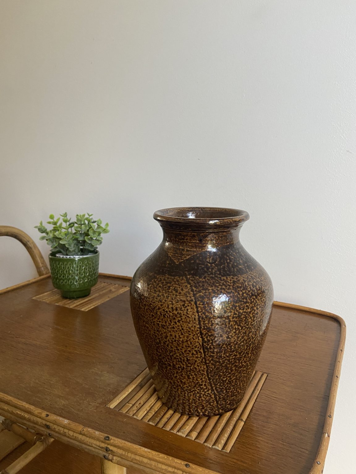 Potiche En Grès De La Borne Signée Jean Talbot Circa 1960