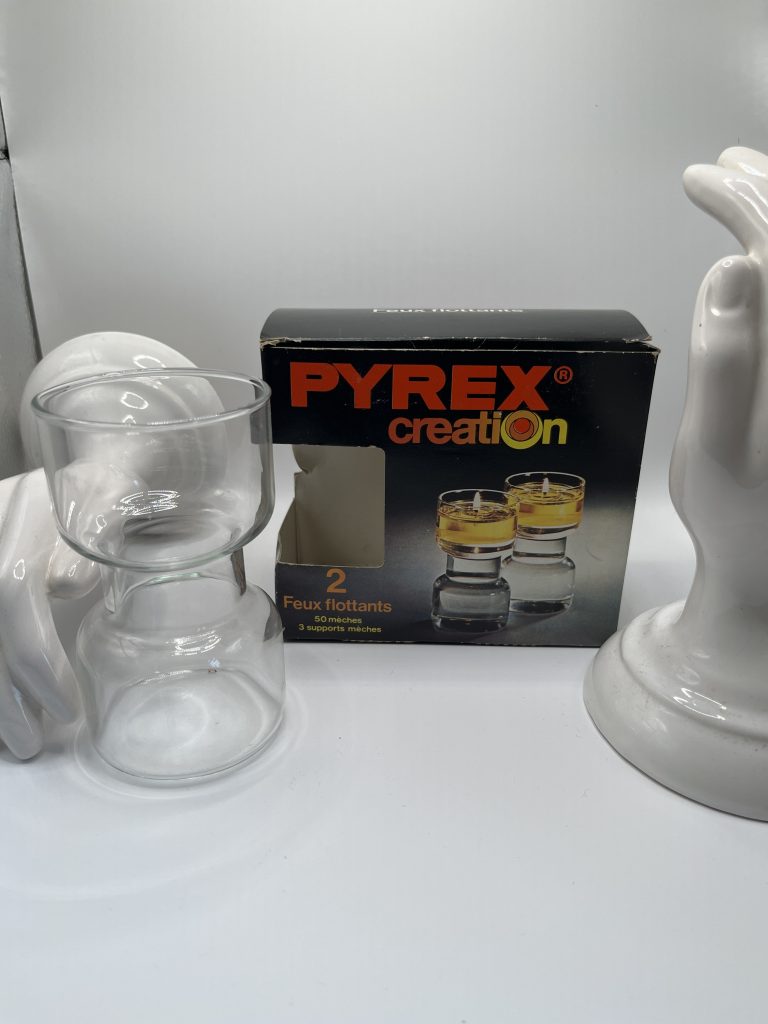 Insolite Bougies Feux Flottants Pyrex Neufs Dans Leur Boite, Années 80