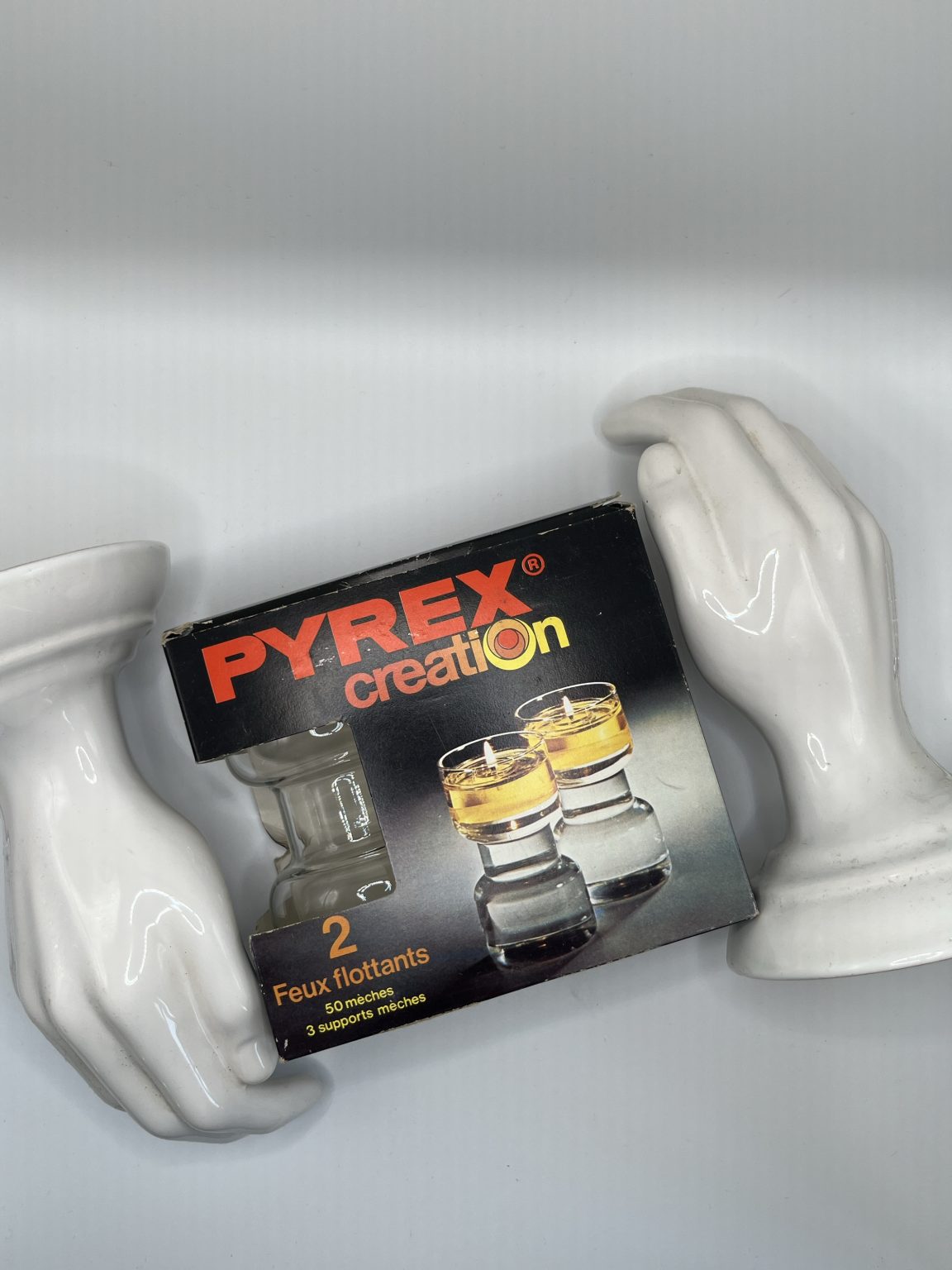 Insolite Bougies Feux Flottants Pyrex Neufs Dans Leur Boite, Années 80